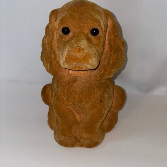 Accents | Vintage Rust Colored Flocked Cocker Spaniel Rusty Bank Piggy ...